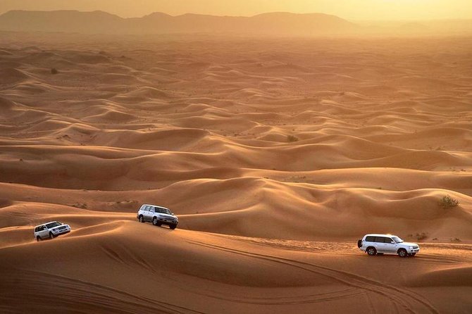 Dubai desert safari, dune bashing, camel ride, sandboarding & bbq detailed breakdown of the itinerary