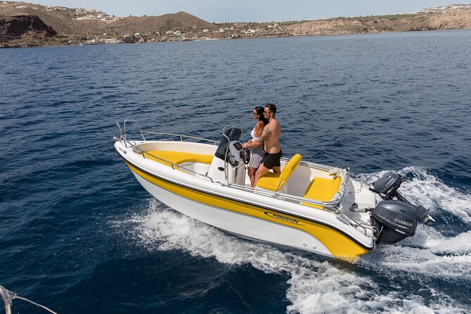 Full Day Boat Rental Without a License in Santorini - An Authentic, Flexible Way to Experience Santorini’s Coastline