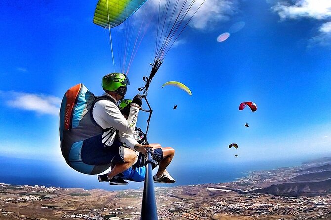 GOLD paragliding flight including videos/photos, t-shirt and a bottle of Cava - What the Experience Looks Like
