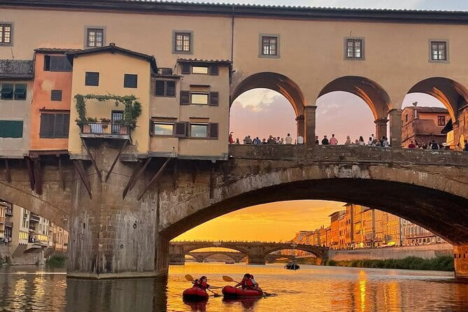 Kayak on the Arno river in Florence under the arches of the Old Bridge - What Makes This Tour Special