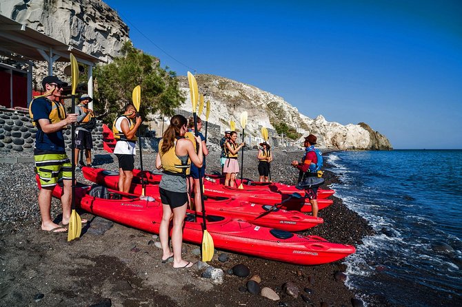 Santorini: Sunset Sea Kayak with Light Dinner - The Itinerary in Depth