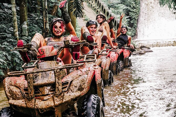 Atv quad bike bali with waterfall gorilla cave and lunch the path to the gorilla cave and waterfalls