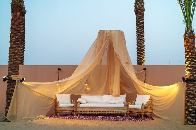 Dubai evening desert safari bbq dinner & transfer to noble camp first stop: the red sands of lahbab