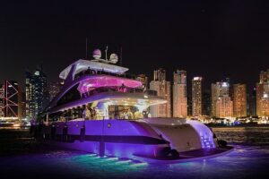 Dubai harbour super yacht experience with gourmet & drinks detailed breakdown of the journey