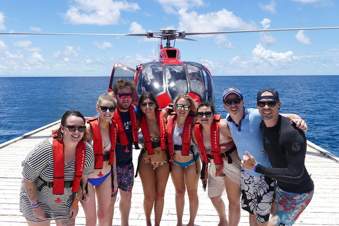 Full day reef cruise and 10 minute helicopter scenic flight what does the price reflect?