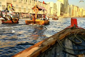 Old dubai tour: local market, tasting, dubai creek with abra ride cross the creek: the abra ride