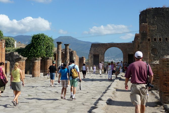 Pompeii & vesuvius day trip from naples with italian light lunch lunch and wine: authentic flavors in a scenic setting