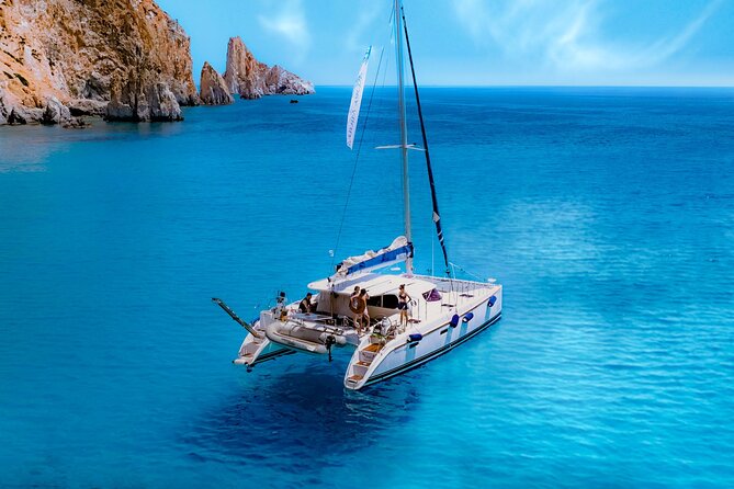 Full-Day Tour of Milos and Poliegos Small Group Catam With Lunch - Kleftiko Beach — The Pirate Hideaway