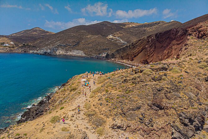 Santorini Day Tour with Sunset in Oia - Relaxing at Perissa Beach