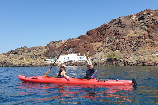 Santorini Sea Kayak - South Discovery, Small Group incl. Sea Caves and picnic - The Real Traveller Experience