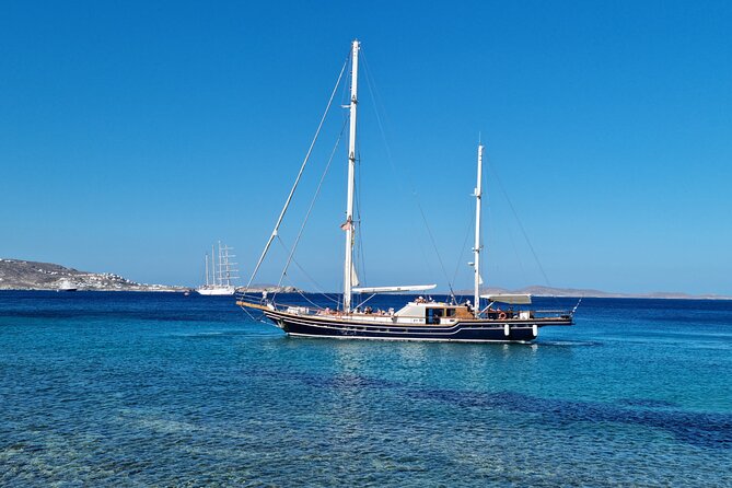 Mykonos Sail Cruise to Rhenia, Guided Tour of Delos, Lunch&Drinks - FAQs