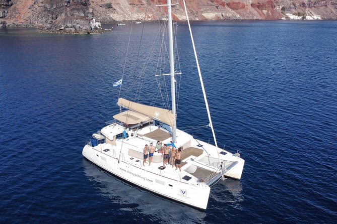 Santorini Platinum Catamaran Cruise with Meal, BBQ and Open Bar - The Sum Up