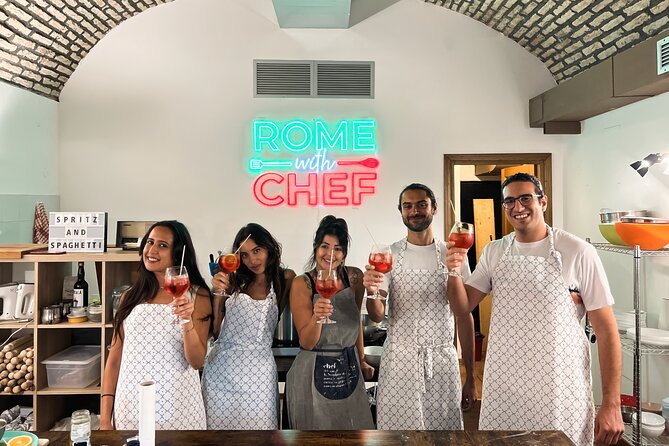 Spritz and Spaghetti: Small Group Tipsy Cooking Class - Frequently Asked Questions