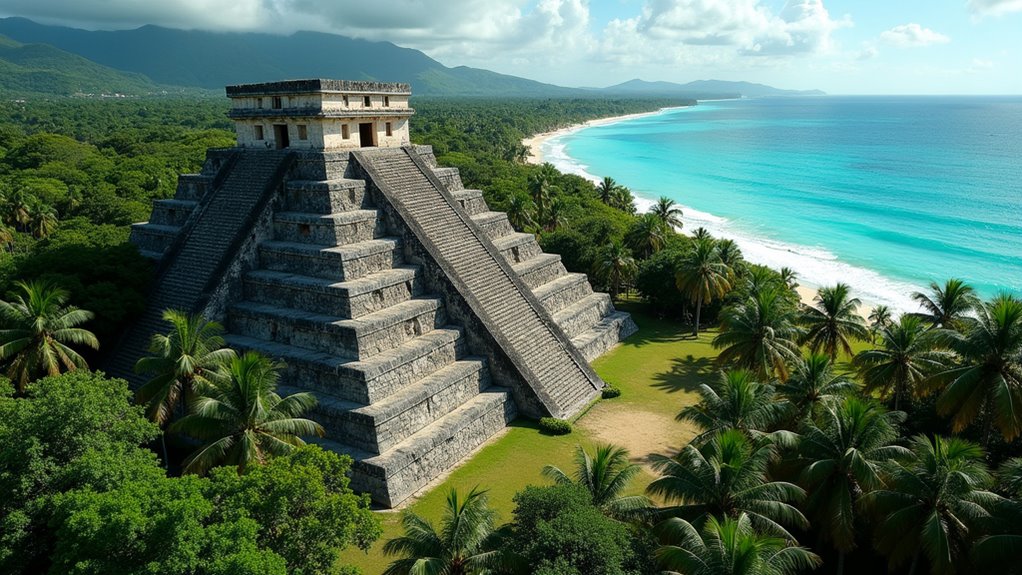 ancient ruins and beaches