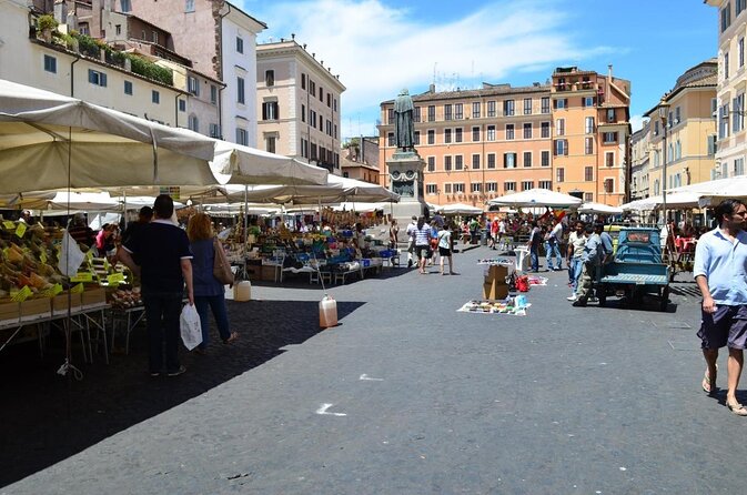 Campo dè Fiori Market and Trevi Fountain Food and Wine Tour in Rome - Key Points