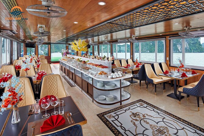 Cozy Bay Halong 5-Star Day Cruise, Buffet, Cave, Kayak, Swimming - Key Points