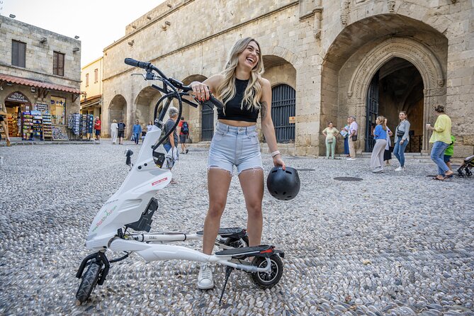 Explore the new town and the medieval town of Rhodes on scooters - 3 hours - Key Points