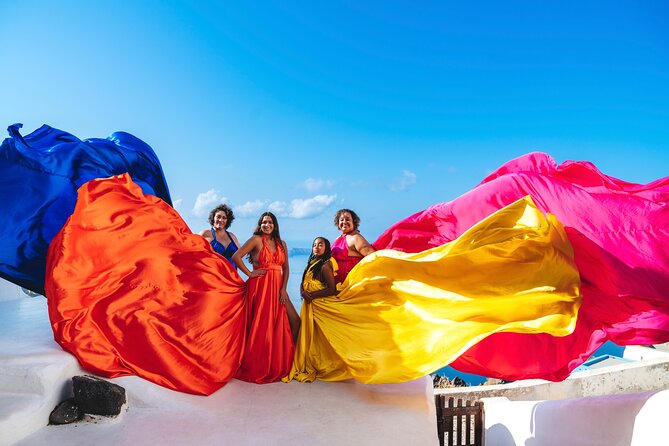 Santorini flying dress photo - Key Points