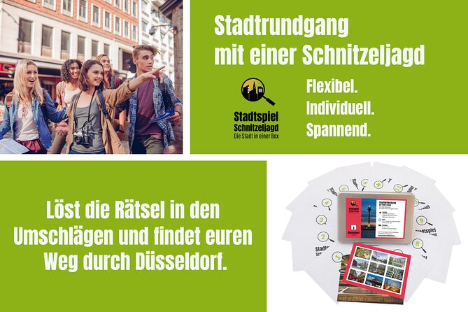 City game scavenger hunt Düsseldorf - independent city tour I discovery tour - Detailed Breakdown of the Itinerary