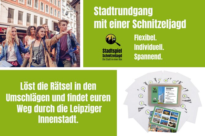 City game scavenger hunt Leipzig city center - independent city tour - Key Points