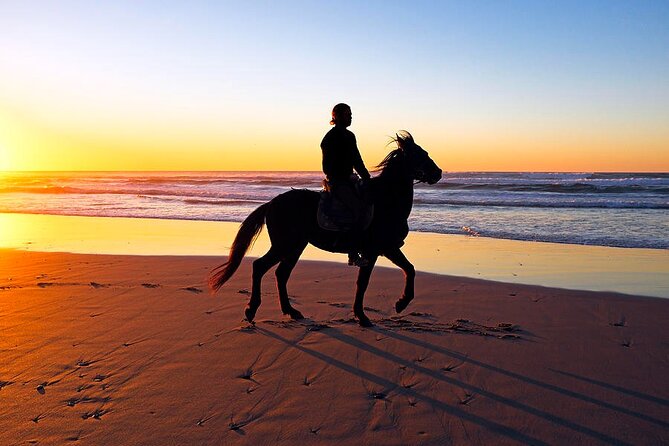 Horseback Riding in the sunset of Famara Beach, Lanzarote, Spain - An Authentic Horseback Experience with a Scenic Twist