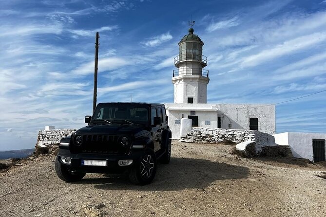 Mykonos Off Road Tour : Private Guided Jeep Adventure - Starting with the Landmarks: Armenistis Lighthouse