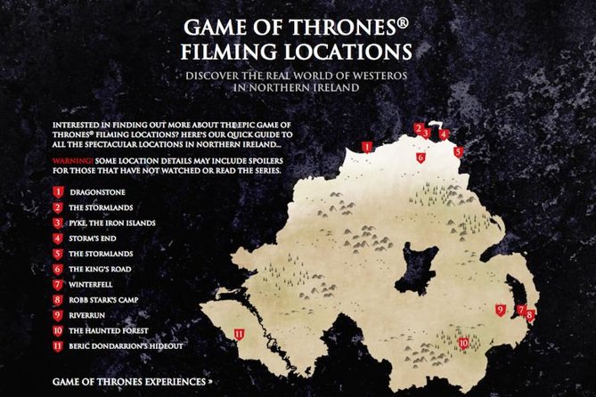 Private Game of Thrones including Giant's Causeway Causeway Coast Rope Bridge - An In-Depth Look at the Itinerary