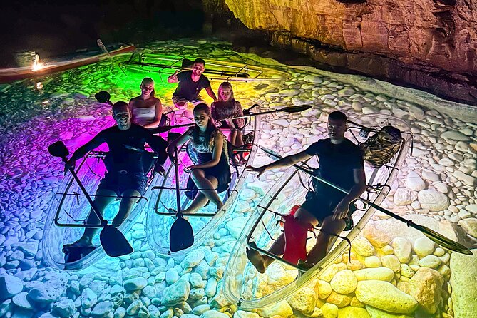 Pula: Sunset/Night-time Illuminated Transparent Kayak Cave Tour - Exploring the Illuminated Cave