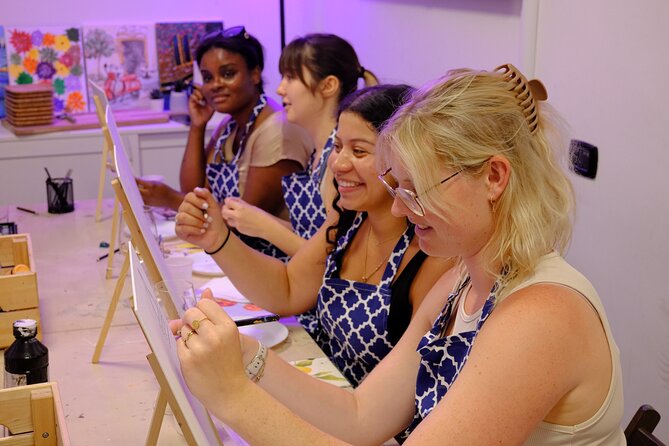 Rome Art Class: Painting & Unlimited Wine - Key Points