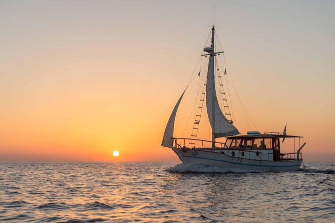Santorini Caldera Sunset Traditional Cruise with Meal and Drinks - The Experience in Detail