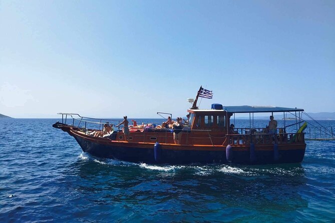 SemiPrivate Trip on 50ft Traditional Wooden Boat with Greek Lunch - Key Points