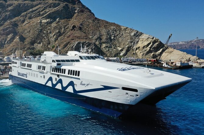 Full-Day Trip to Santorini island by Boat from Rethymno with Transfer your Hotel - Arriving on Santorini: What to Expect
