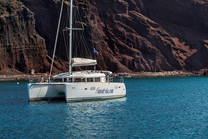 Private Morning Tour Lagoon 400-380 Sailing in Santorini ,lunch, drink, transfer - Authentic Experiences and Authentic Flavors
