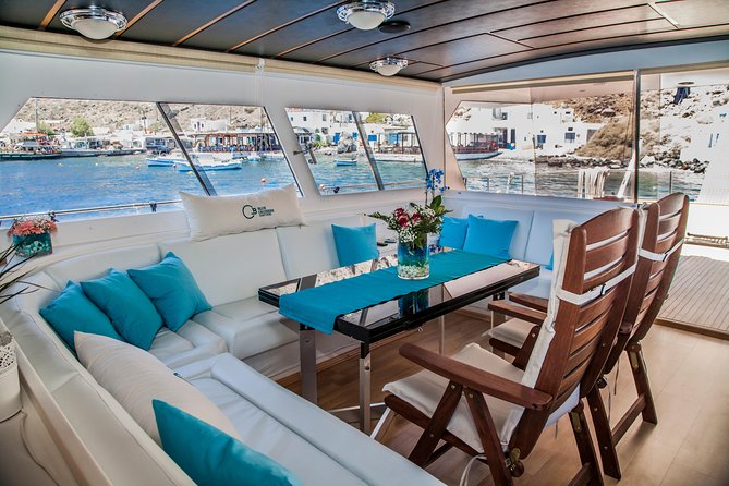 Santorini: Motor Yacht Day Cruise with 5-Course Lunch - The Sum Up