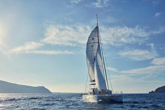 Santorini Sunset Luxury Sailing Catamaran Cruise with BBQ, drinks, transfer - FAQs