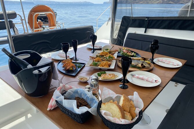Half Day Premium Catamaran Cruise in Santorini including Oia - FAQ