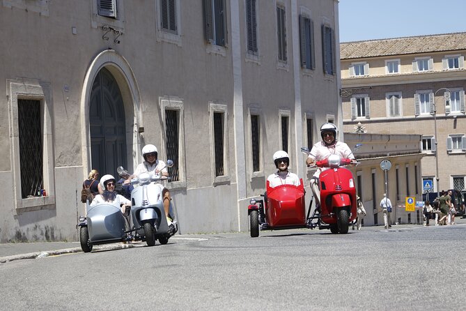 Rome 3 hours Vespa Sidecar Private Tour with Gelato - FAQ