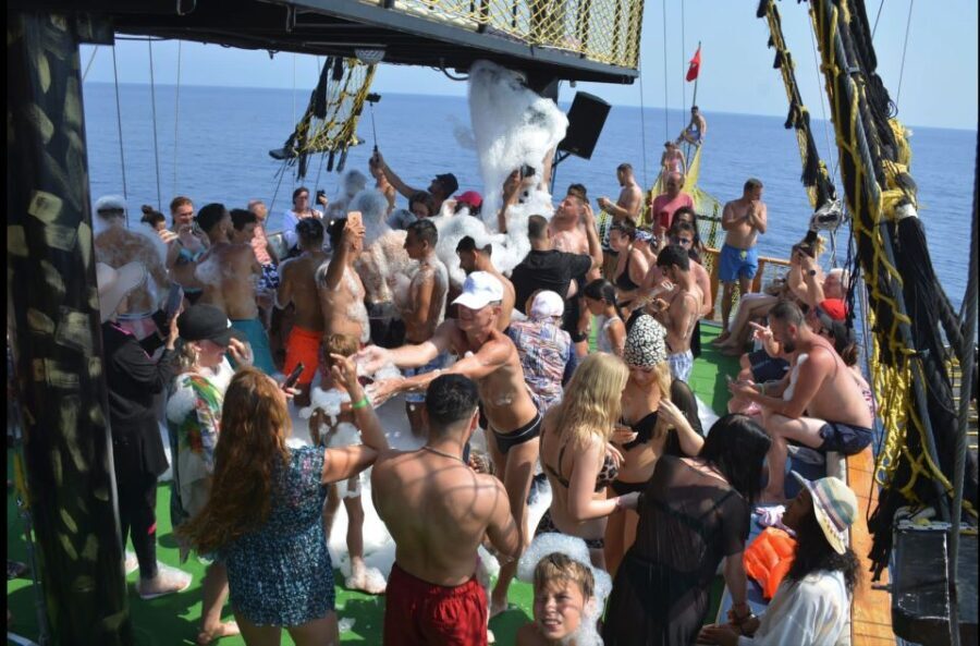Alanya: Pirate Boat Tour w/ BBQ & Foam Party - Key Points