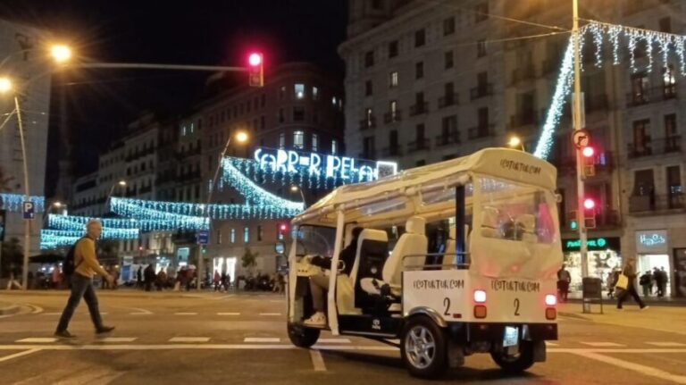 Barcelona: Private Christmas Lights Tour by Eco Tuk Tuk - The Itinerary and Landmarks