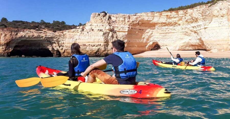 Benagil: Benagil Caves and Secret Spots Guided Kayaking Tour - The Equipment and Safety