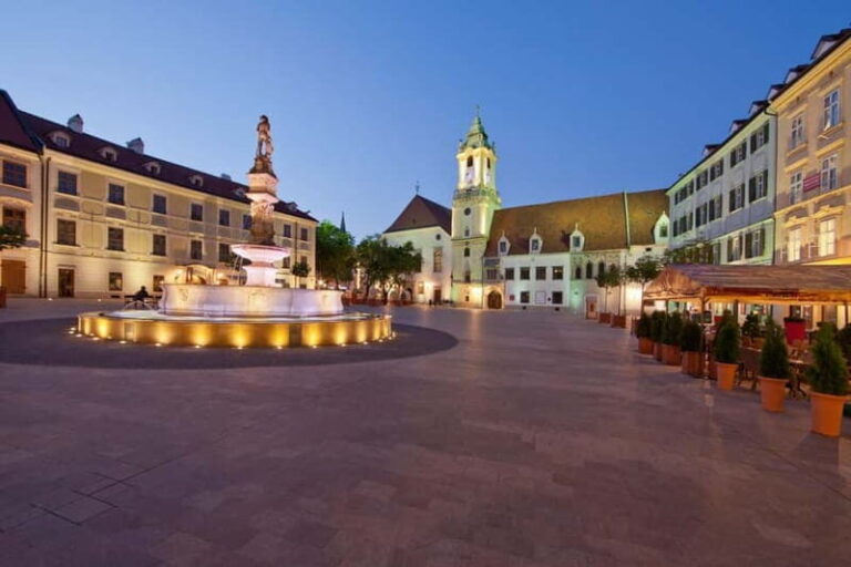 Bratislava: Guided Walking Tour at Night with Old Town - Walking Through the Old Town at Night