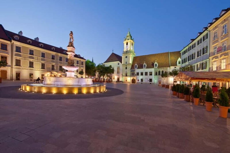 Bratislava: Guided Walking Tour at Night with Old Town - Walking Through the Old Town at Night