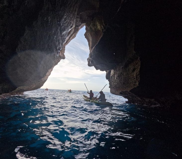 Cala en Porter: Menorca Caves Kayaking Tour & GoPro Photos - The Highlights of the Kayaking Route