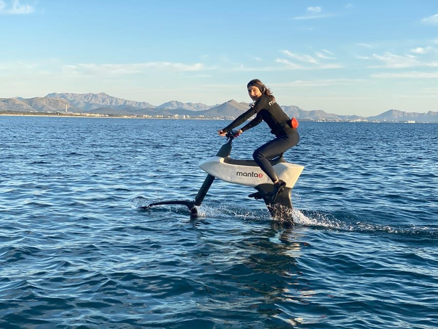 Can Picafort: experience with the aquatic ebike Manta5 SaltyCycling - What Is the Aquatic Ebike Baptism in Can Picafort?