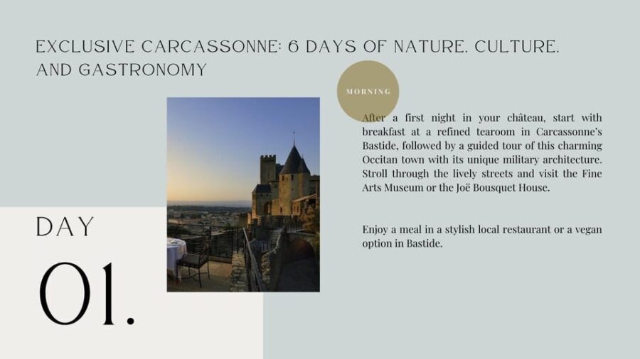 Carcassone: Exclusive 6 days all-inclusive premium program - Day-by-Day Breakdown