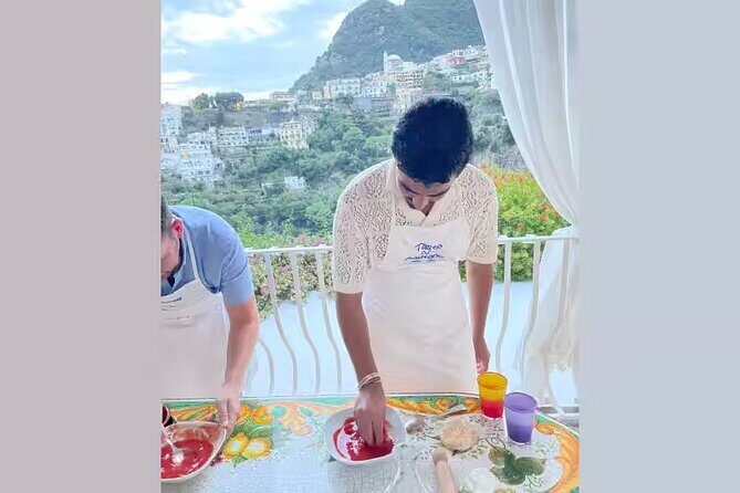 Cesarine: Pizza & Tiramisu Workshop with Positano Terrace Views - The Experience in Detail