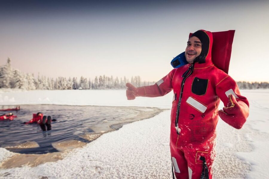 Daytime Ice Floating Rovaniemi, Frozen Lake Experience - The Equipment and Safety Measures