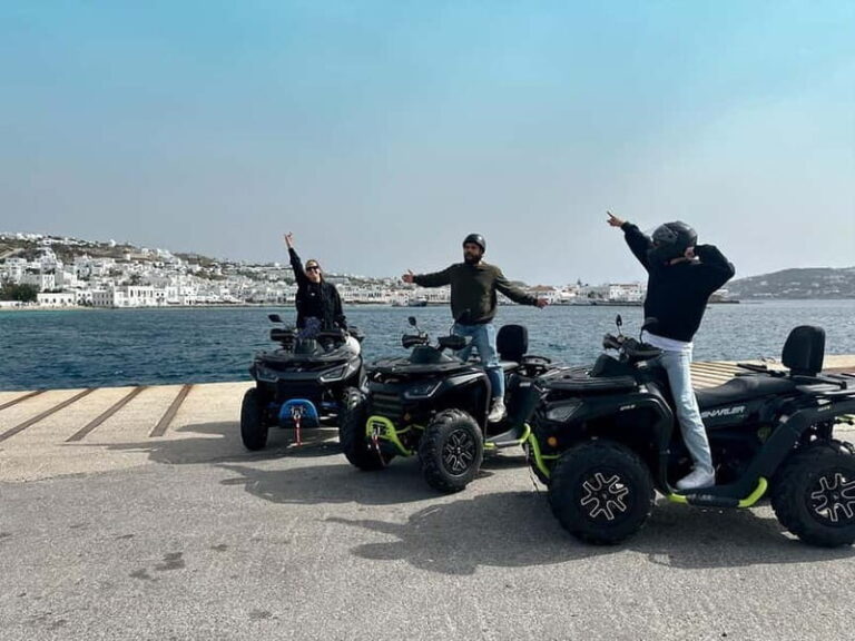 Explore Mykonos Island with a 650cc ATV / QUAD Tour - The Guides and Group Size