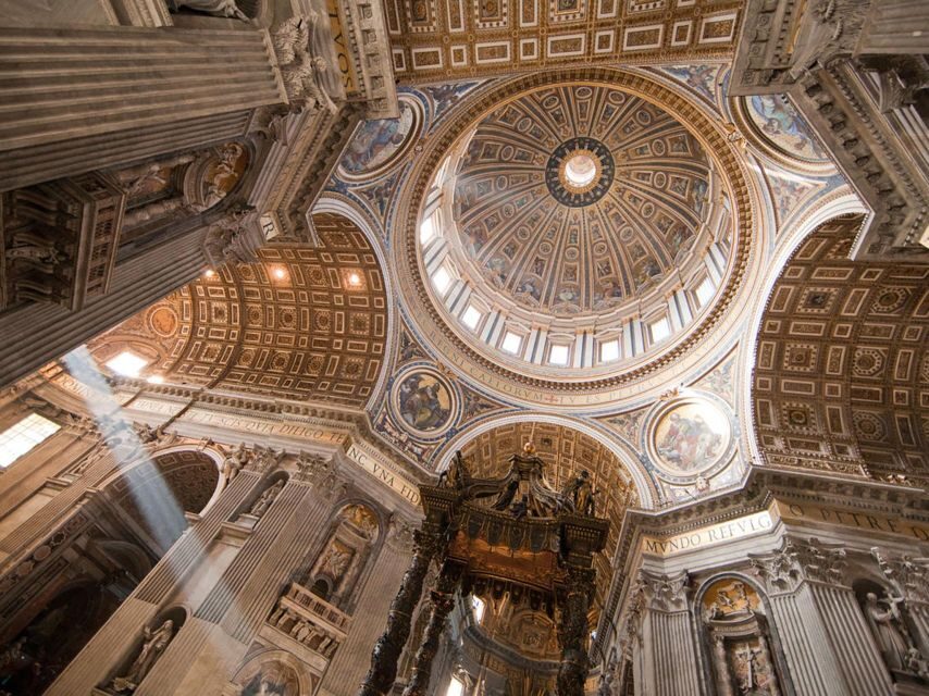 Explore St. Peter's Basilica: Pietà, Dome, & Papal Crypt - Bernini’s Baldacchino and the Papal Altar