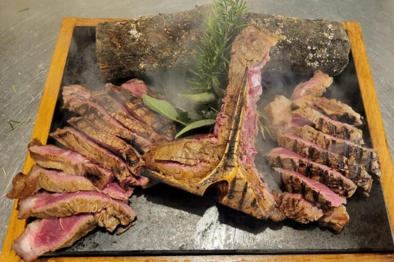 Fiorentina Steak Communal dinner @ ancient Tuscan farmhouse! - The Culinary Journey